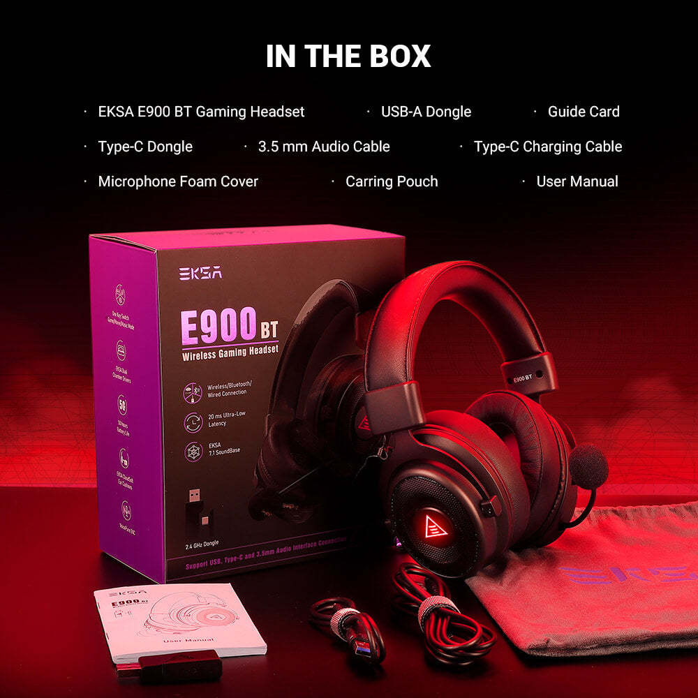 EKSA® E900 BT Ultra-Low Latency Multi-Platform Wireless Gaming Headset