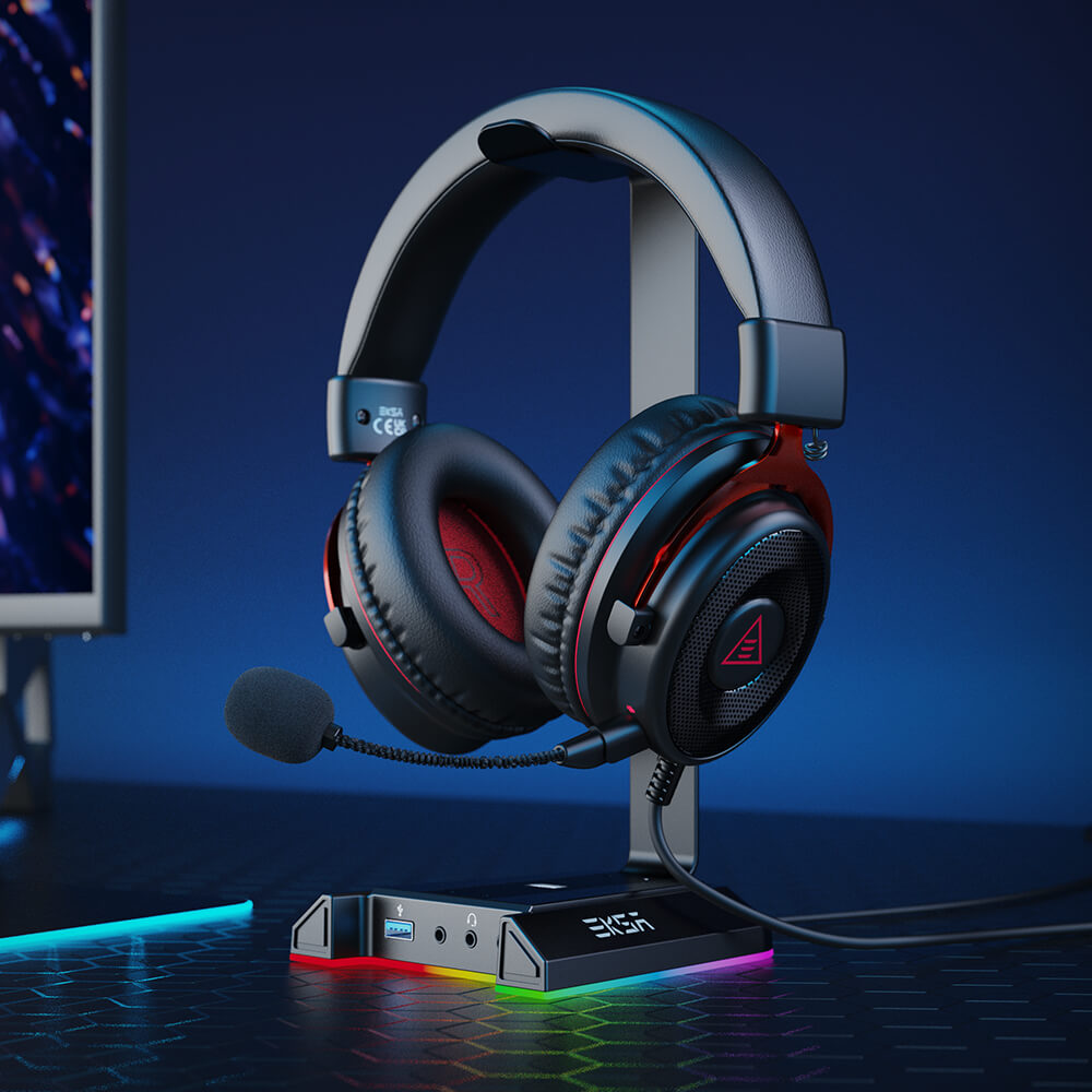 EKSA® E900 Gaming Headset Noise Cancelling Microphone Headphone for PC ...
